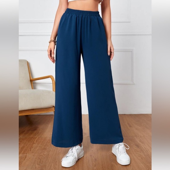 Aqua | Pants & Jumpsuits | Aqua Navy Blue Elastic Blue Pants | Poshmark